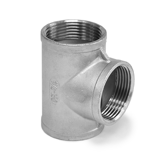 RVS 316 T-stuk 90° (3x Binnendraad) - RVS Hulpstukken - Engeldot Techni